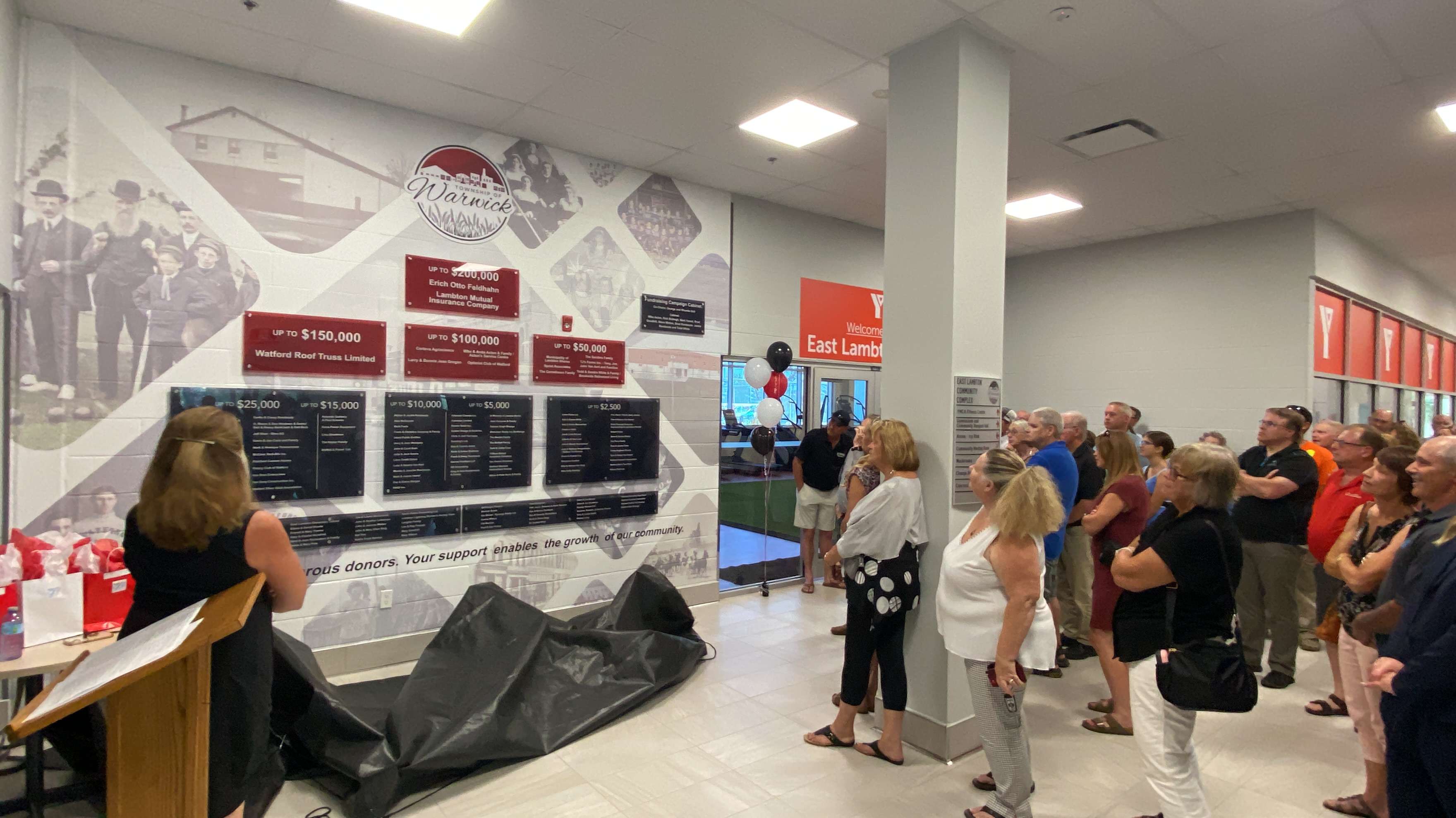 Donor wall unveiled at East Lambton Community Complex