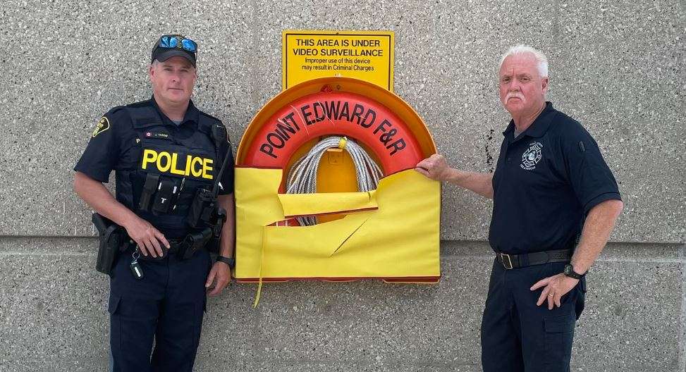 Point Edward Fire frustrated by repeated vandalism of life rings
