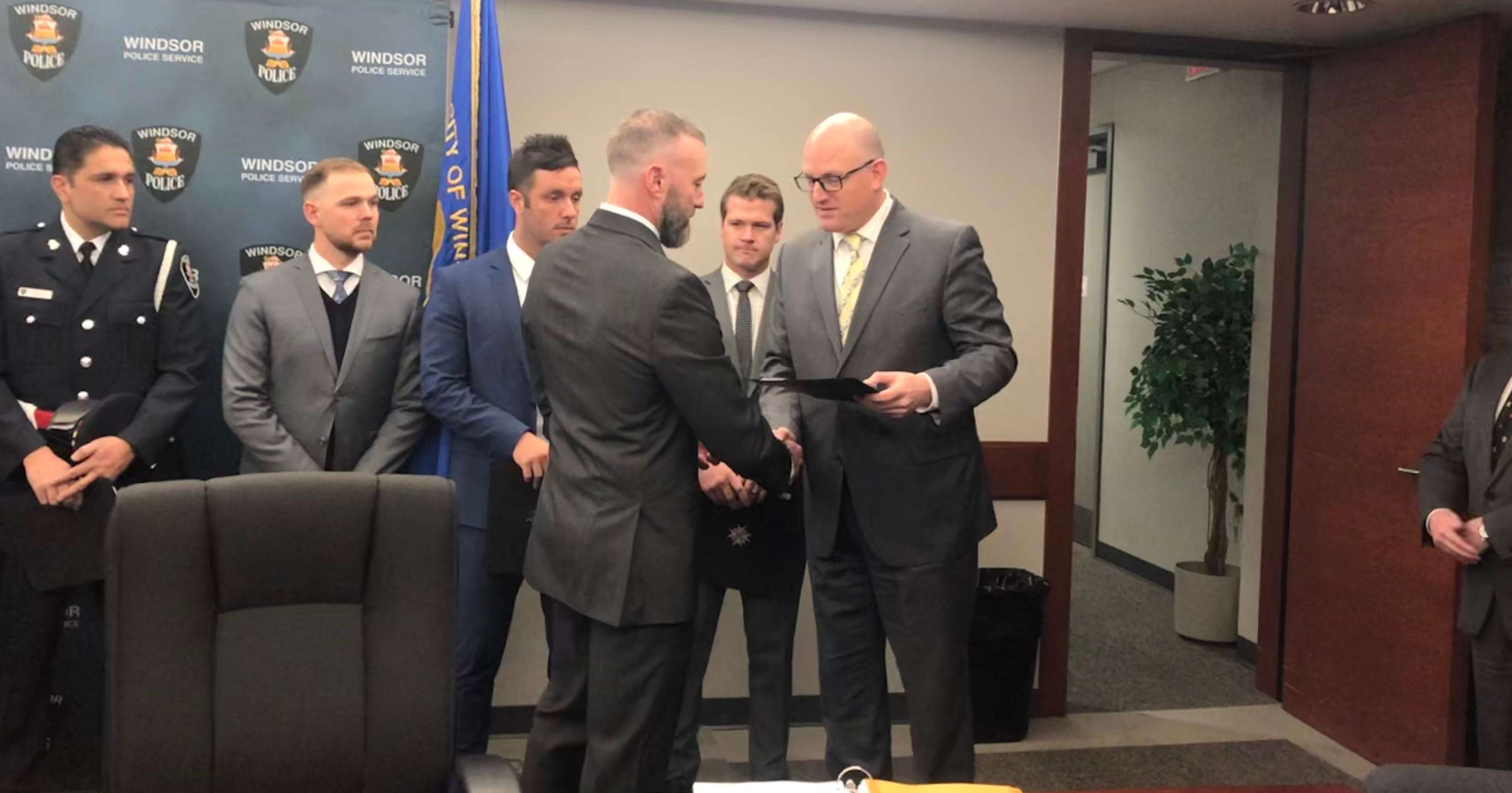 Windsor police officer honoured for saving stabbing victim