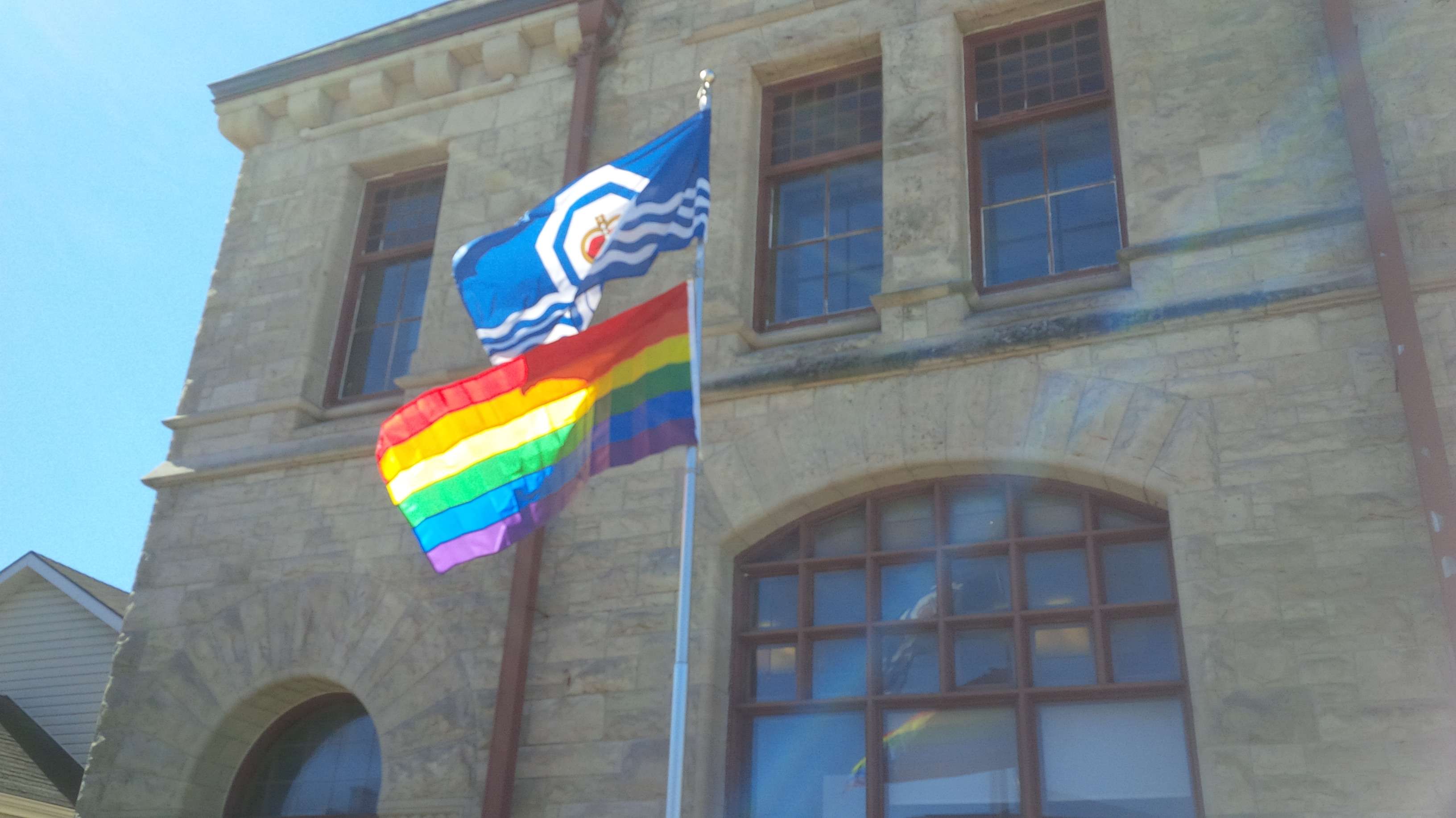 Goderich Raises Gay Pride Flag At Town Hall