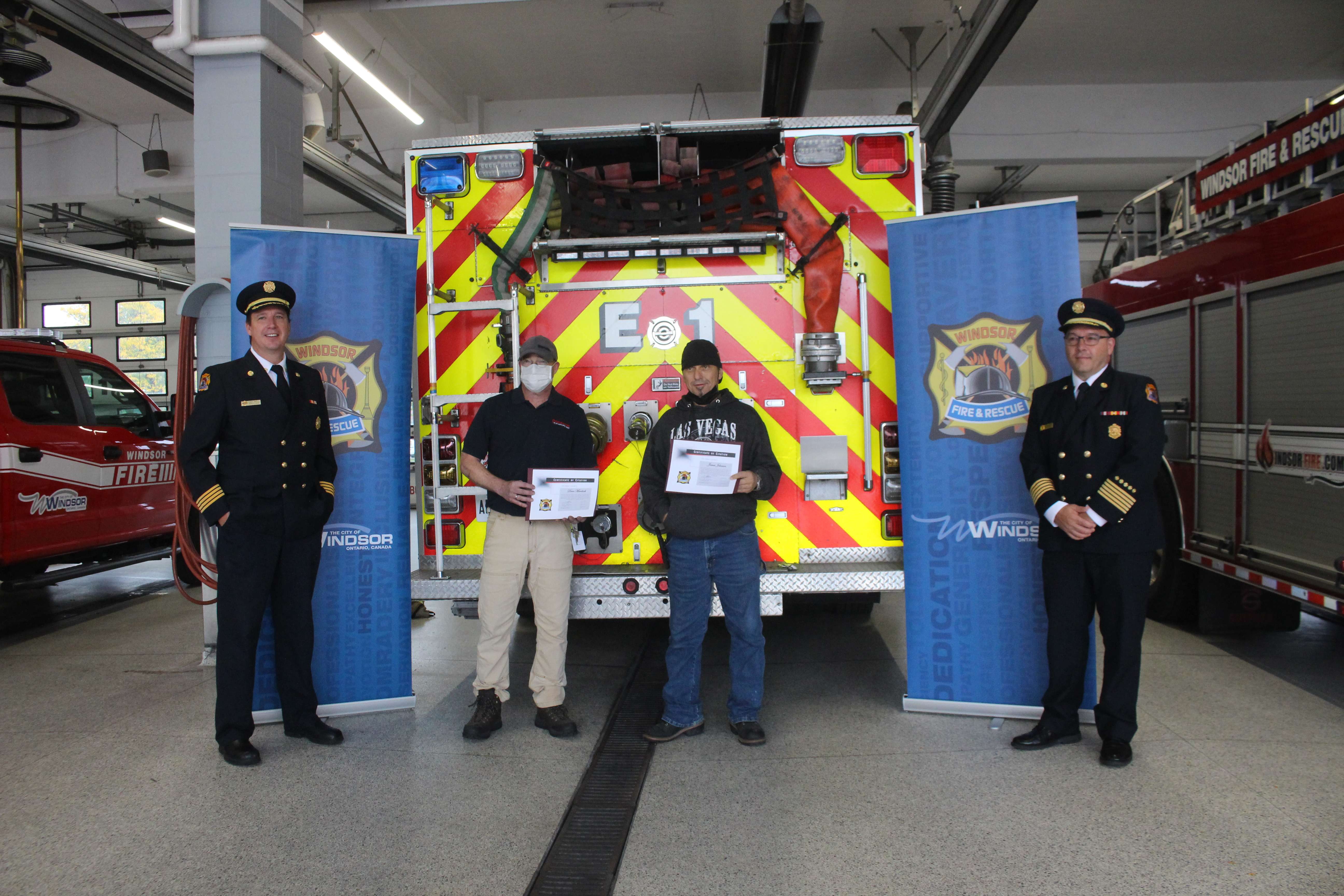 Windsor fire and rescue honours civilians for heroic actions
