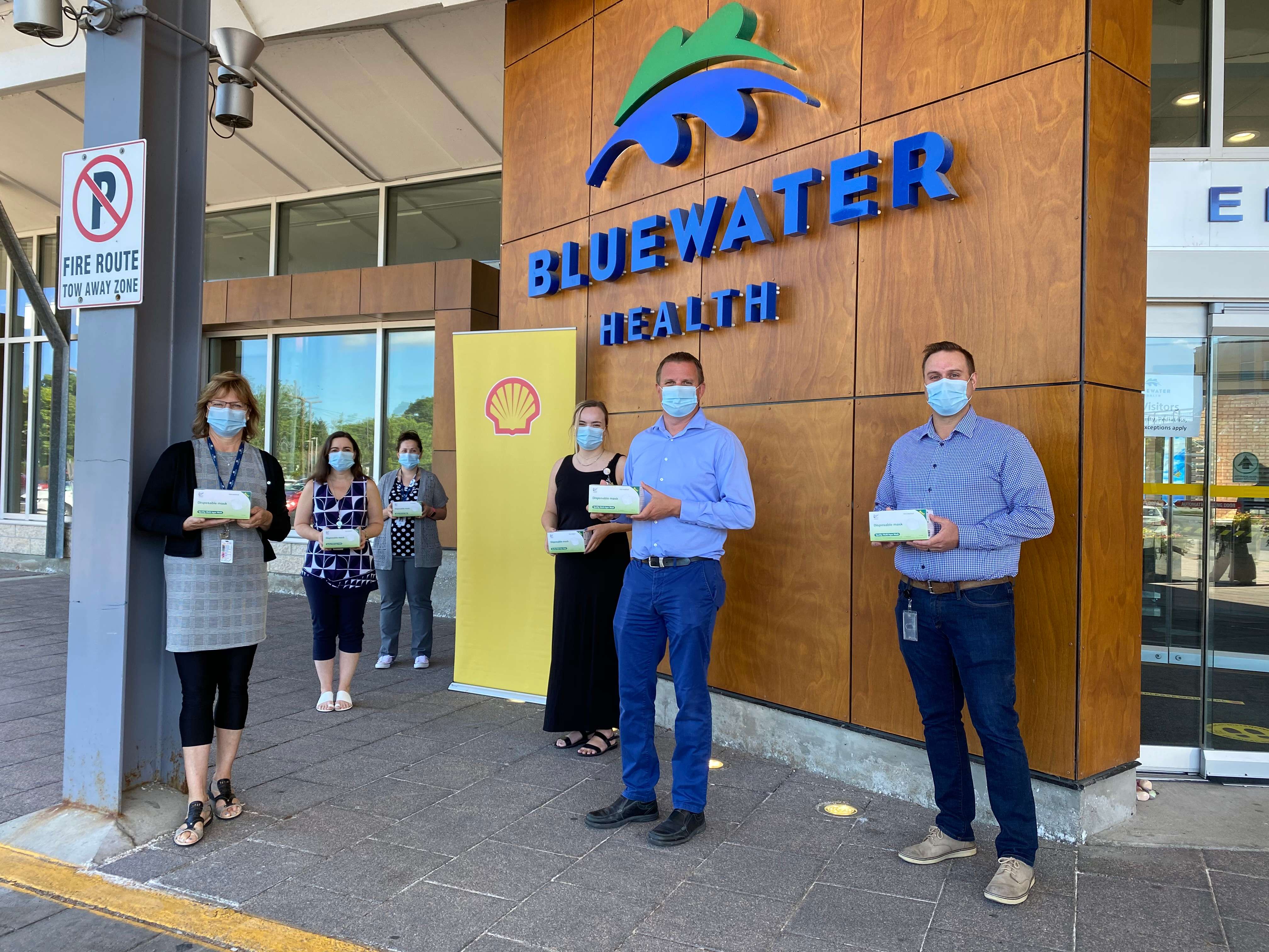Shell donates face coverings to Bluewater Health