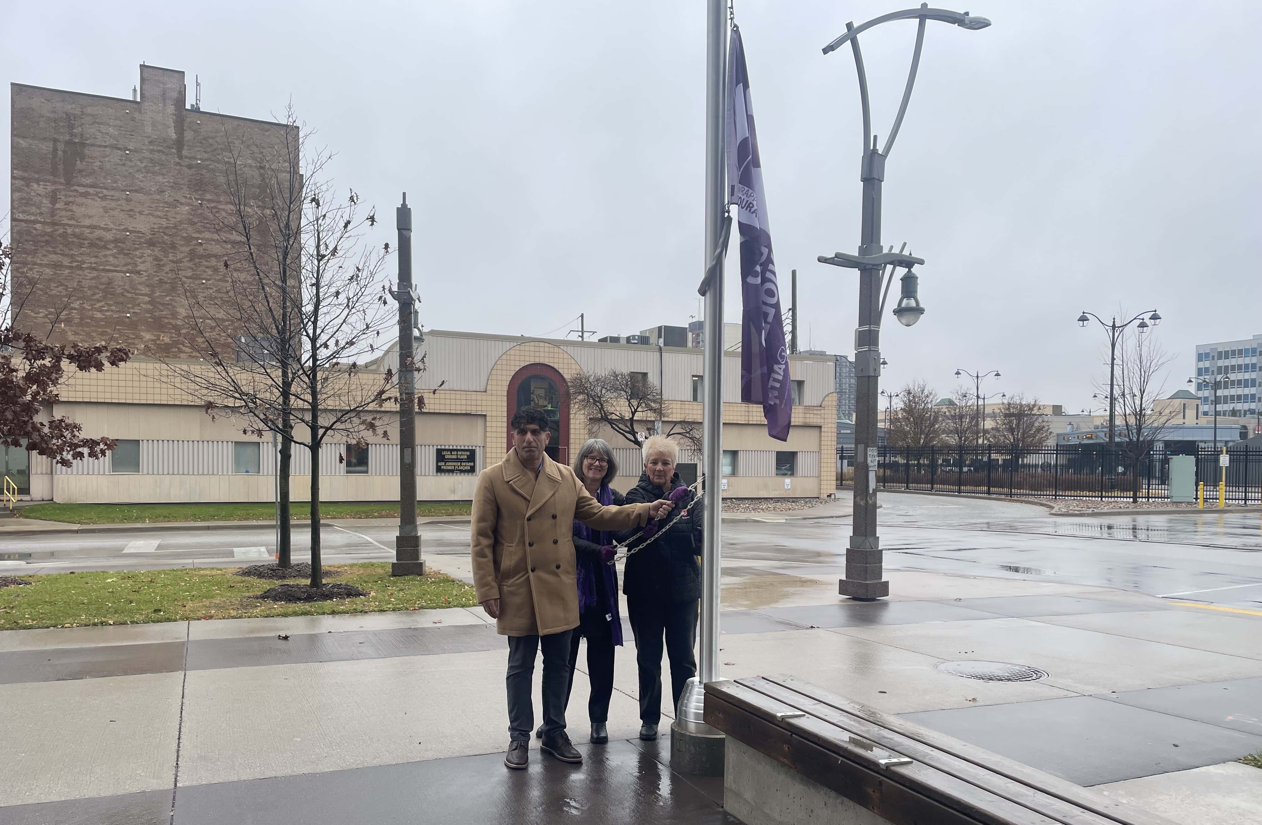 Flag raising brings awareness to activism to end gender-based violence