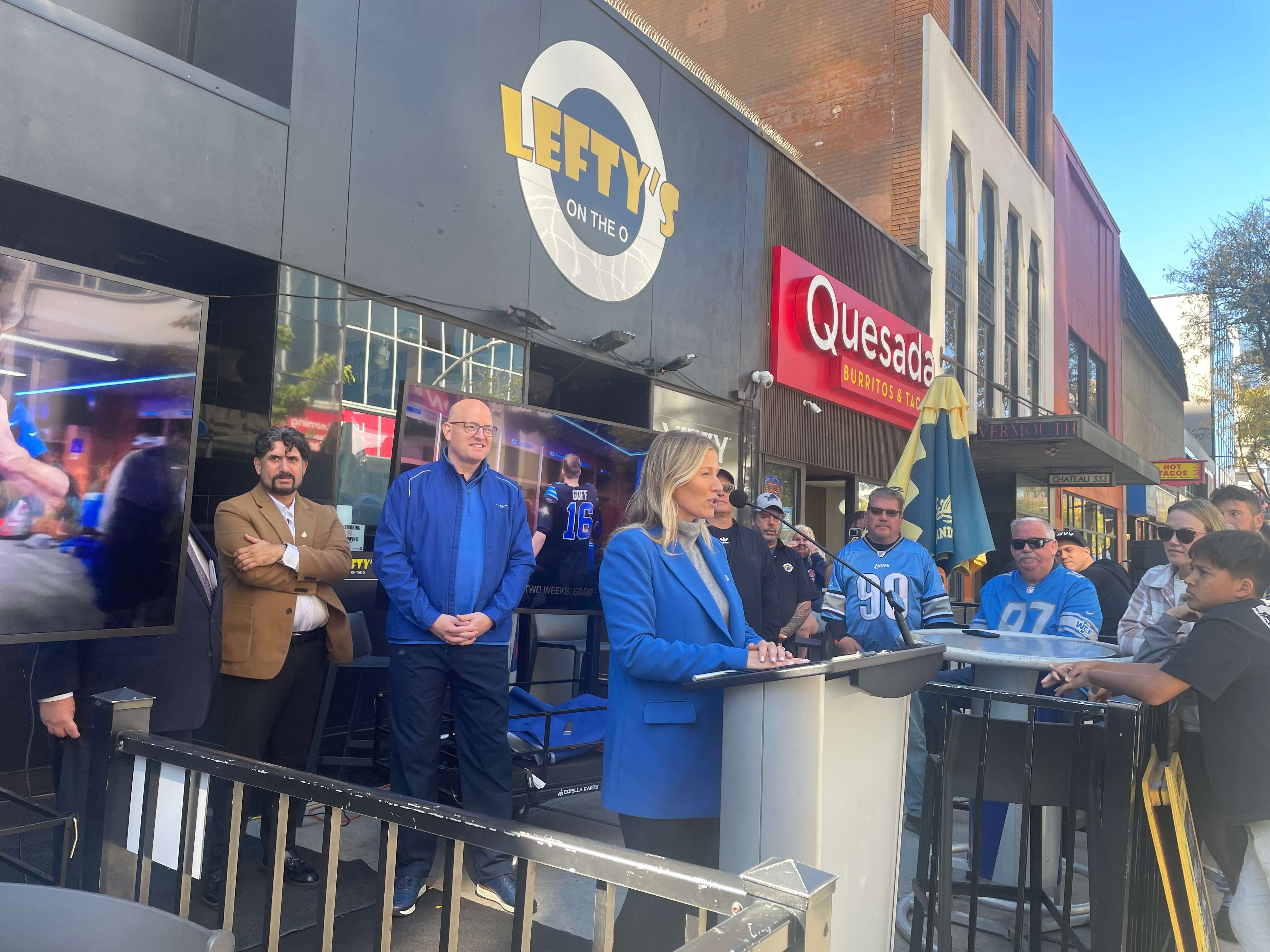 Detroit Lions host block party in downtown Windsor