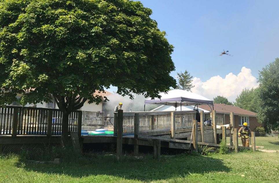 UPDATE: Firefighter taken to hospital, later released after Pain Court fire