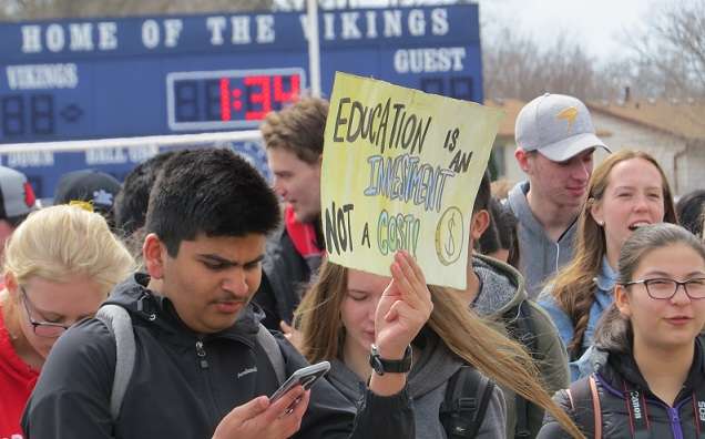 Students walk out in protest