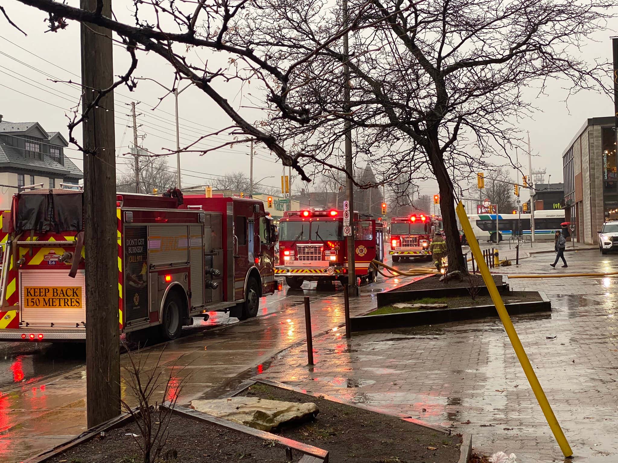 No one hurt in downtown high-rise blaze
