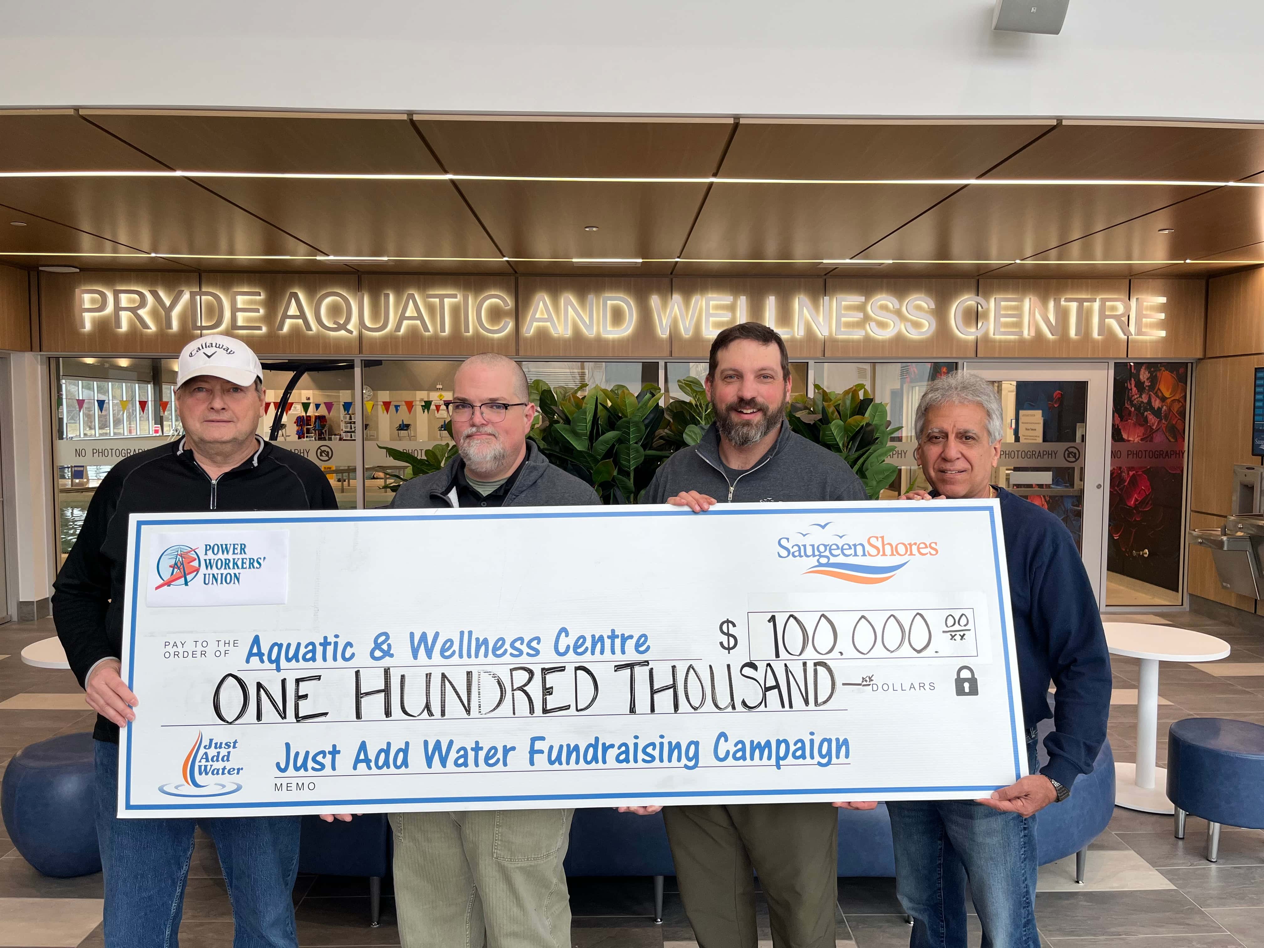 Power Workers' Union donates $100k to new Saugeen Shores aquatic centre