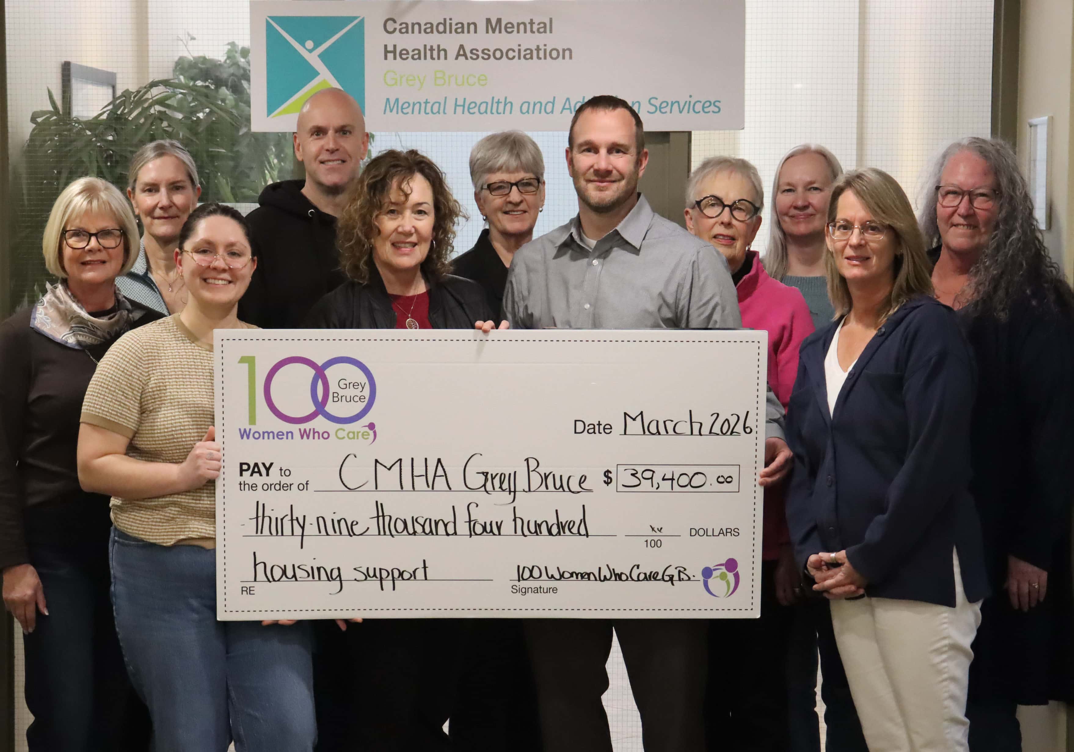 100 Women Who Care Grey Bruce donate nearly $40k to CMHA Grey Bruce