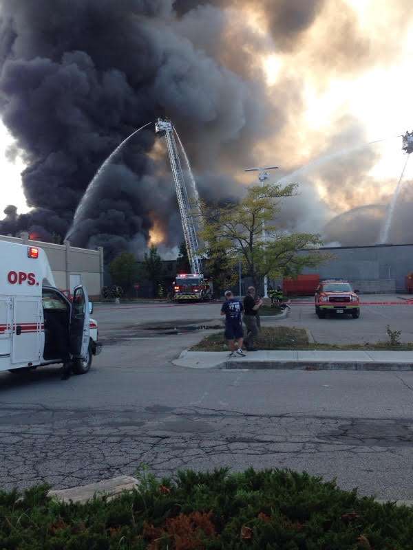 UPDATE: Fire burns for hours at plant in Walkerville (VIDEO)