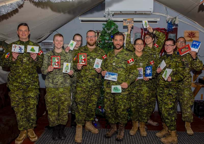 Sarnia Army Cadets collecting Christmas cards for CAF members