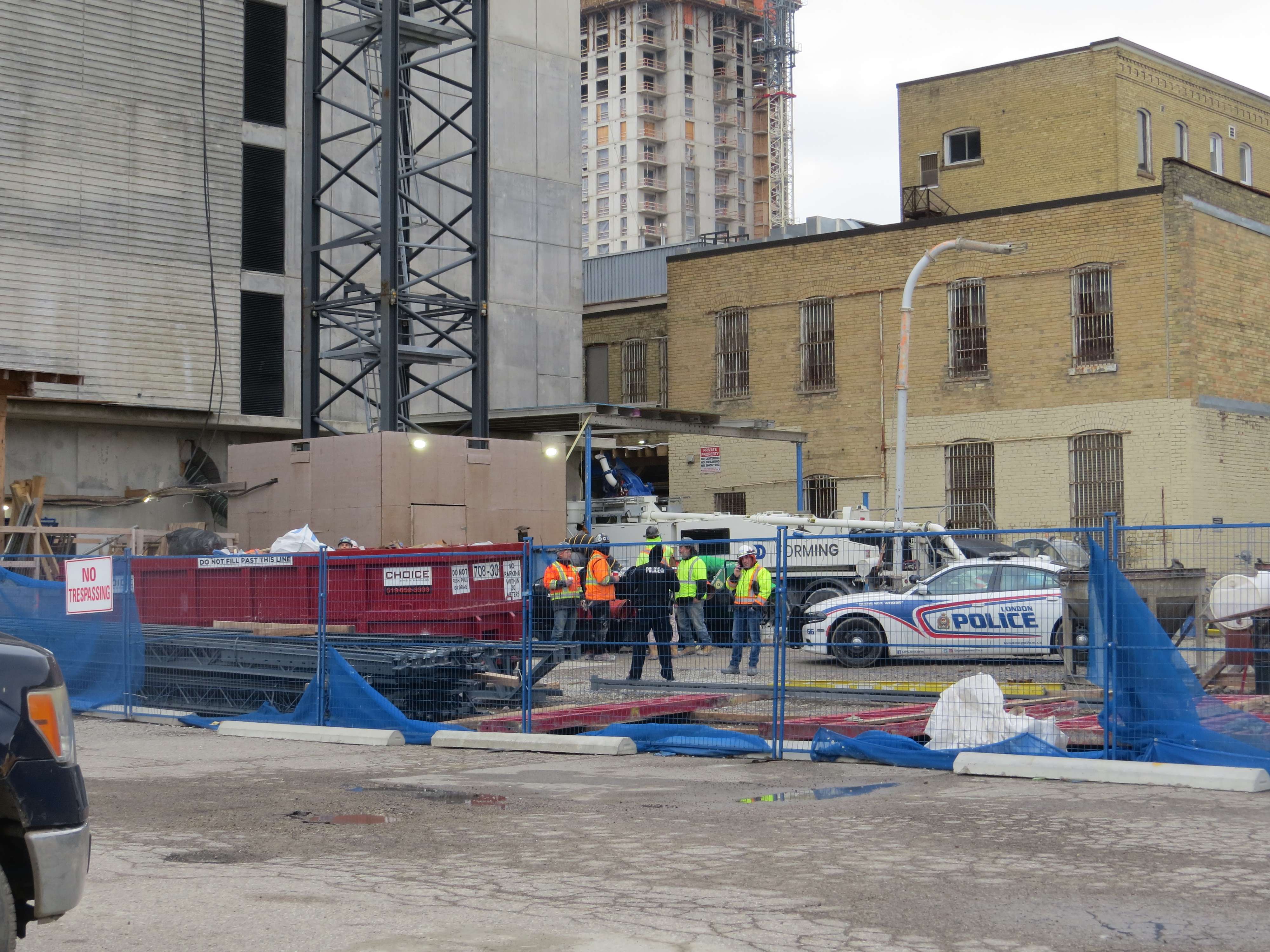 Four taken to hospital following downtown construction accident