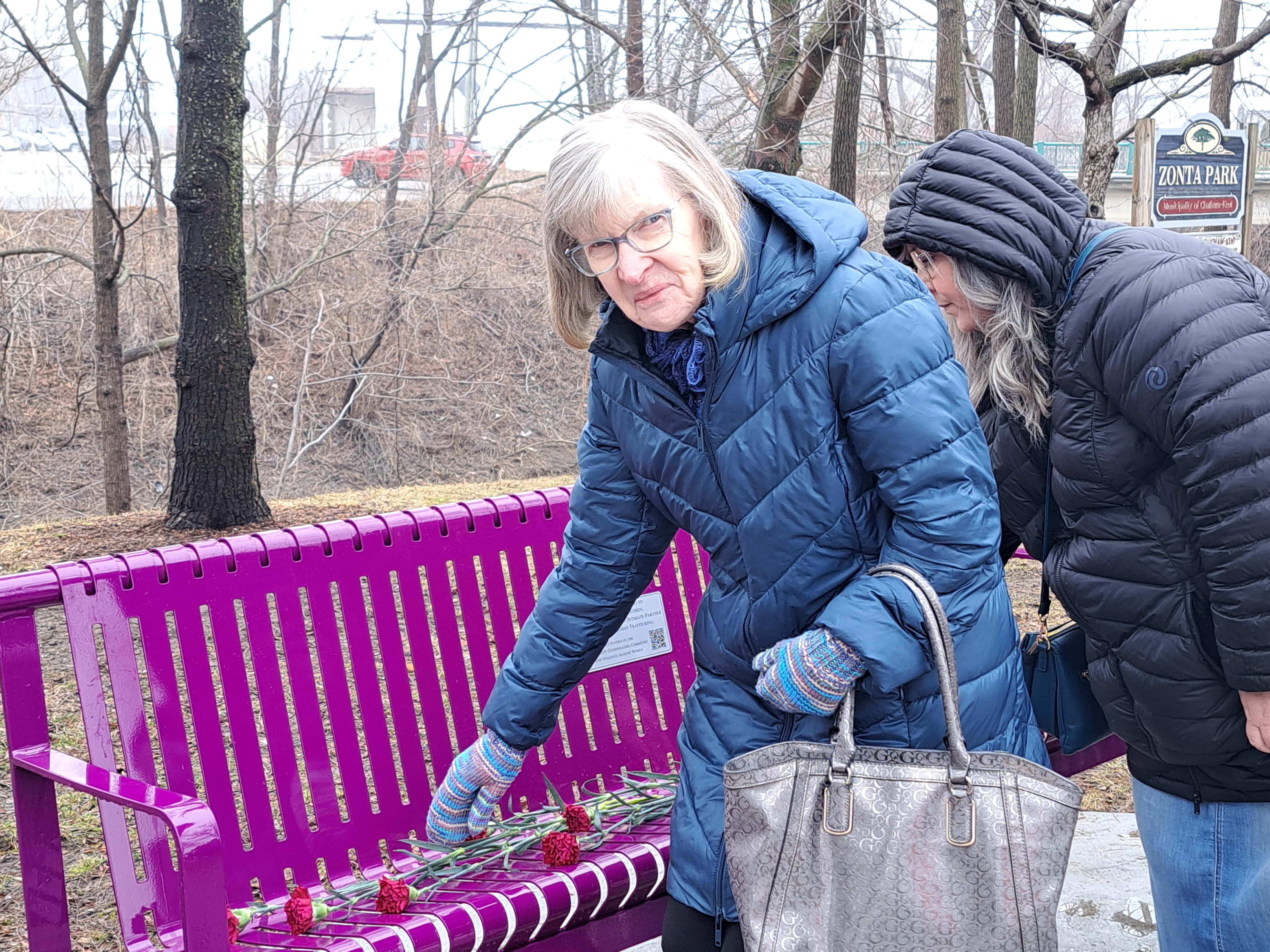 Chatham park bench pays tribute to victims of domestic violence
