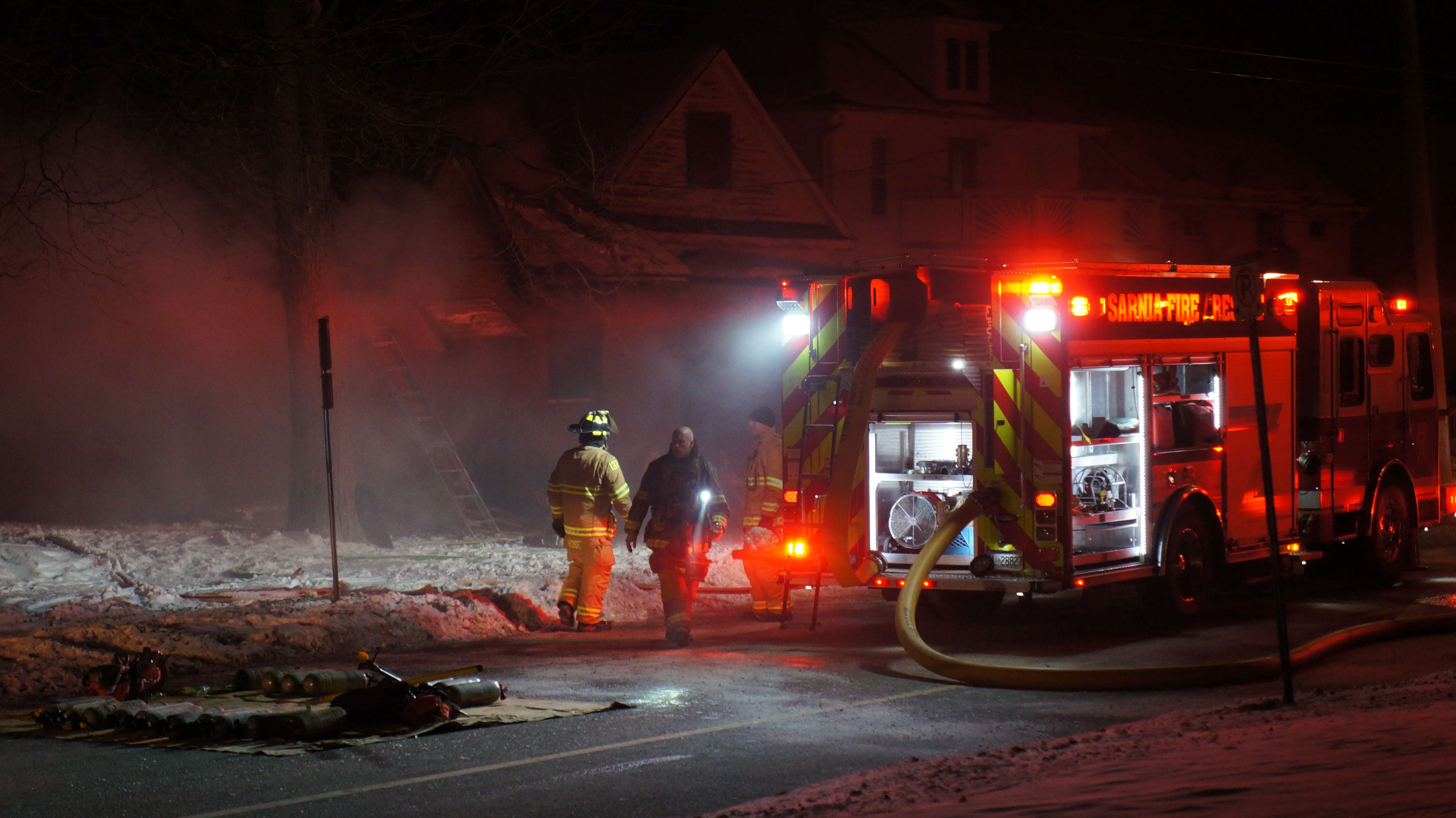 UPDATE: Sarnia Firefighters Battle Downtown Blaze