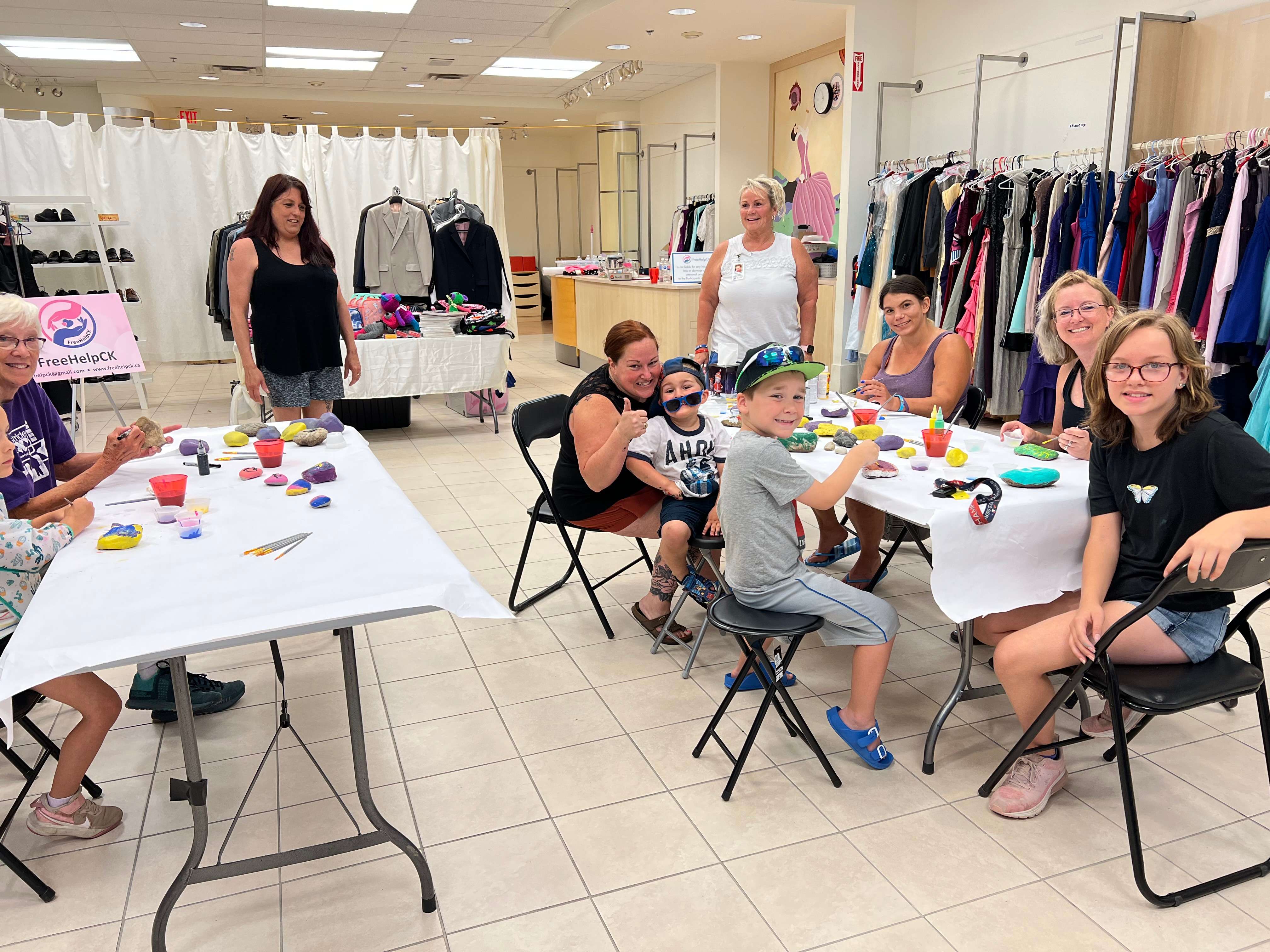 FreeHelpCK hosts a rock painting event to create a community 'rock snake'